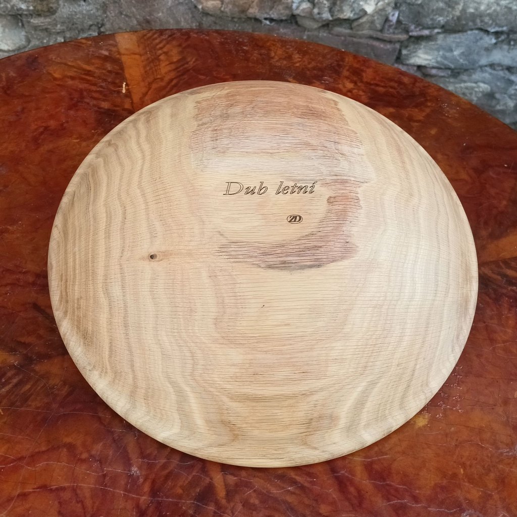 Dřevěná miska - dub 31cm - Včelařství Řezanina