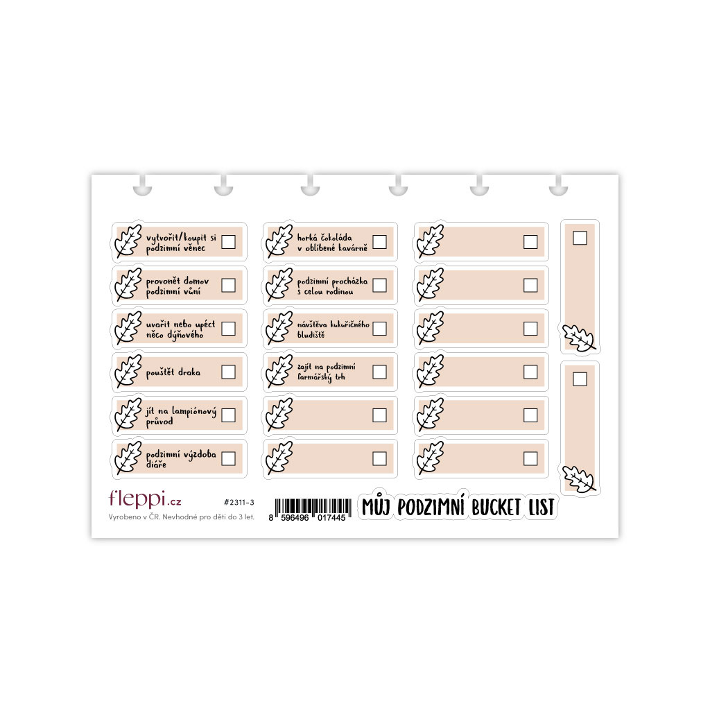 Listopad 2023 | arch 3 - Můj podzimní bucket list - Fleppi